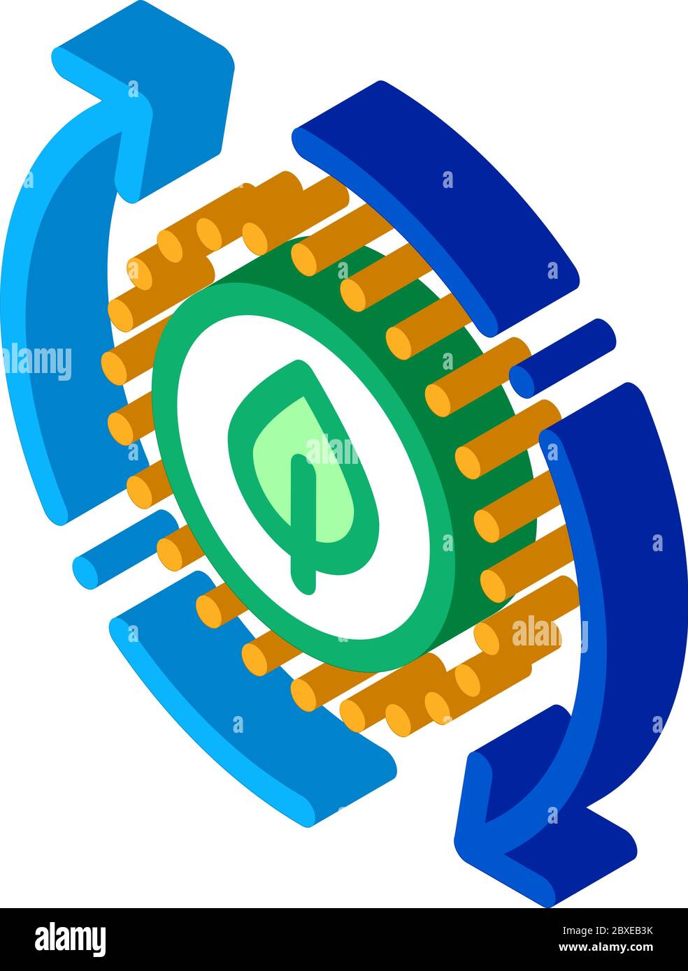 restoration of nature isometric icon vector illustration Stock Vector ...