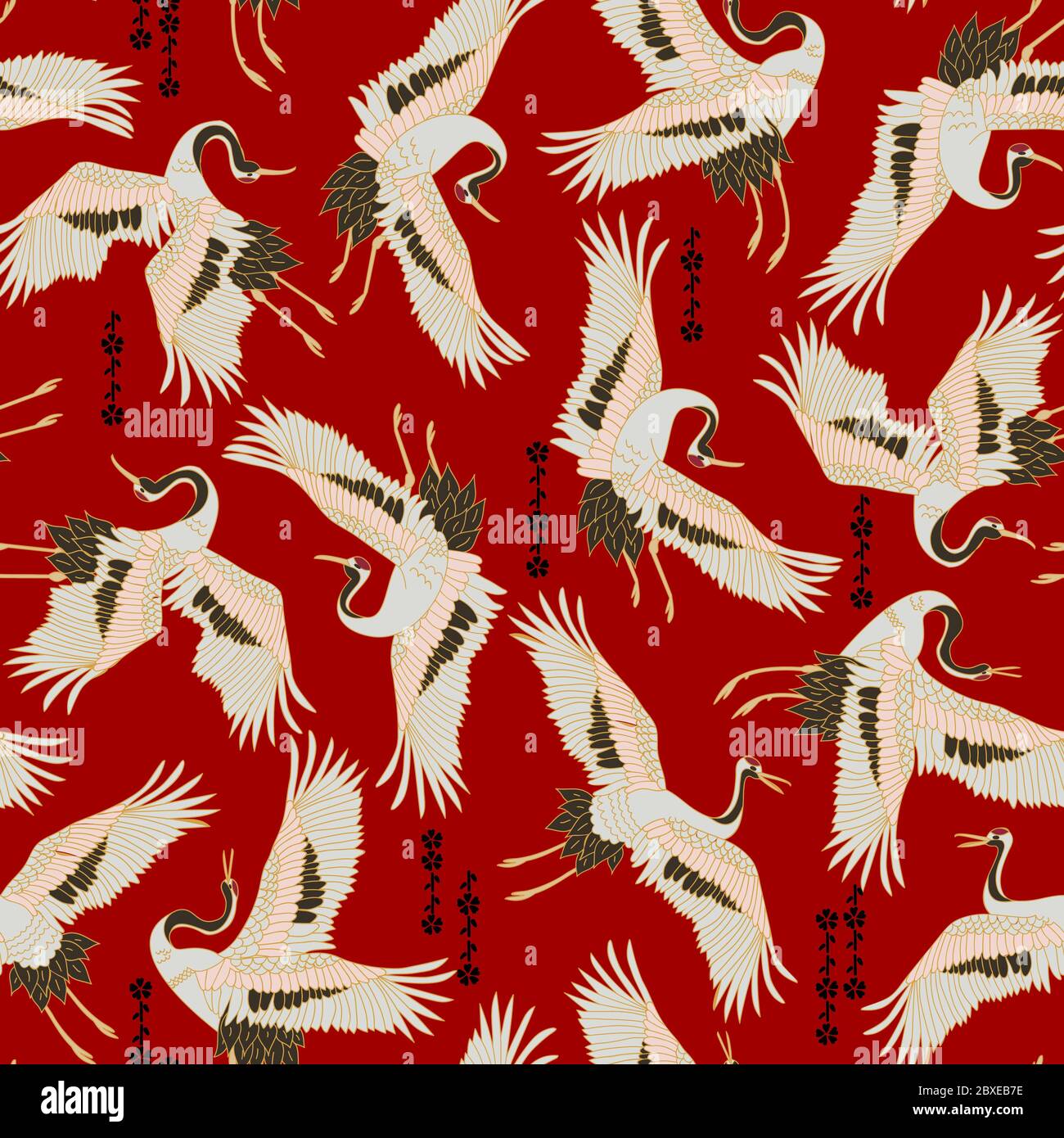 Japanese japanese stork or pattern. Oriental - japanese - seamless ...