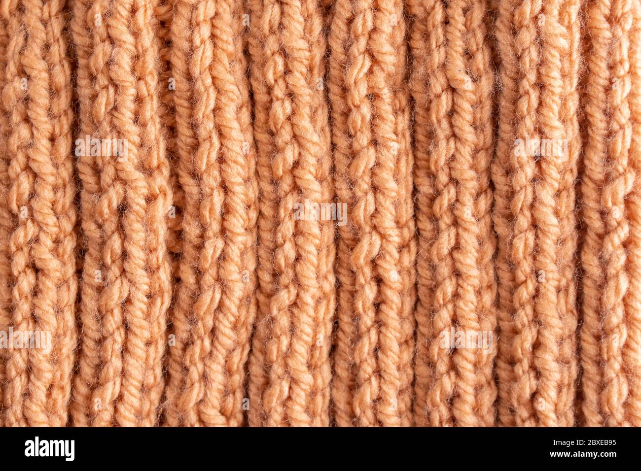 Wool hand knit pattern. Orange wool knitting texture background Stock ...