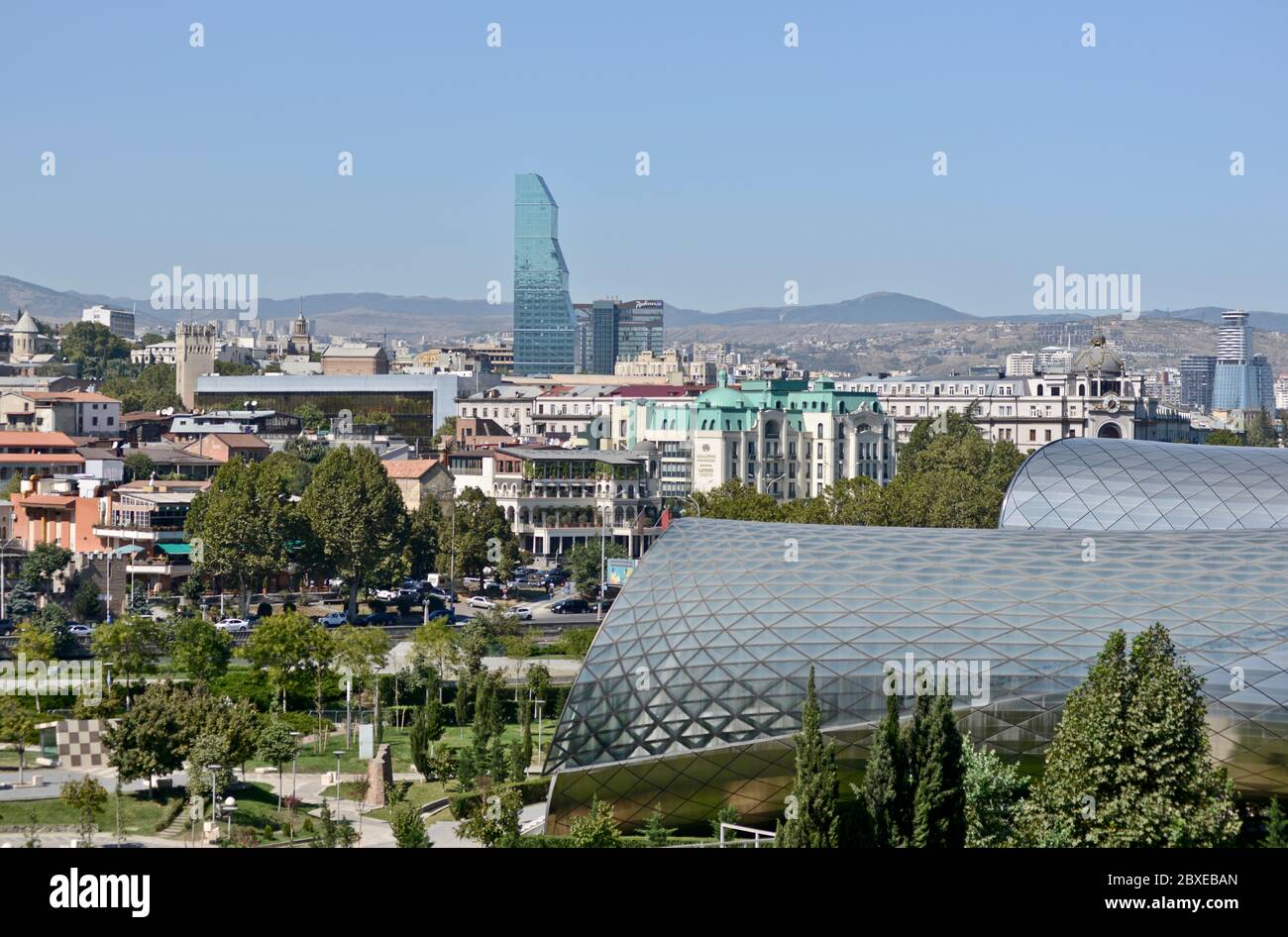 Tbilisi: Music Theater and Exhibition Center, Rike Park and city ...