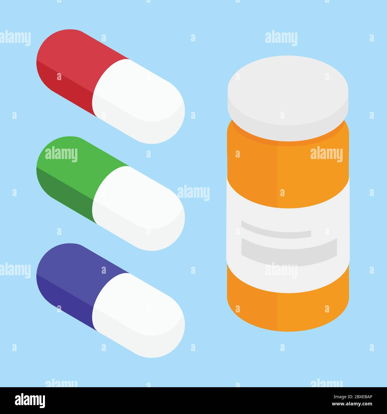 Medical pills and drug bottle. Medicine healthcare vitamins and ...