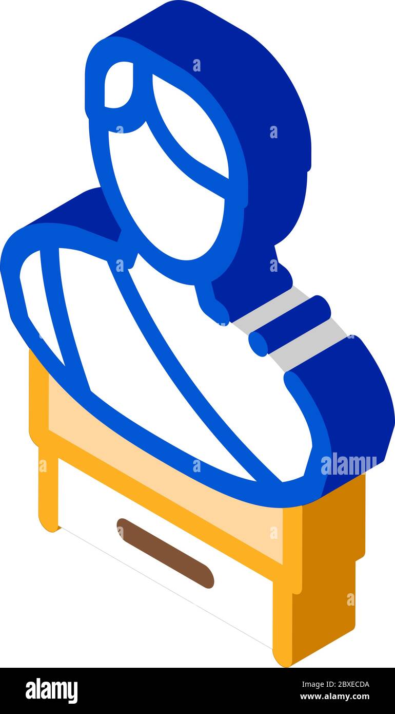 bust of greek emperor isometric icon vector illustration Stock Vector ...