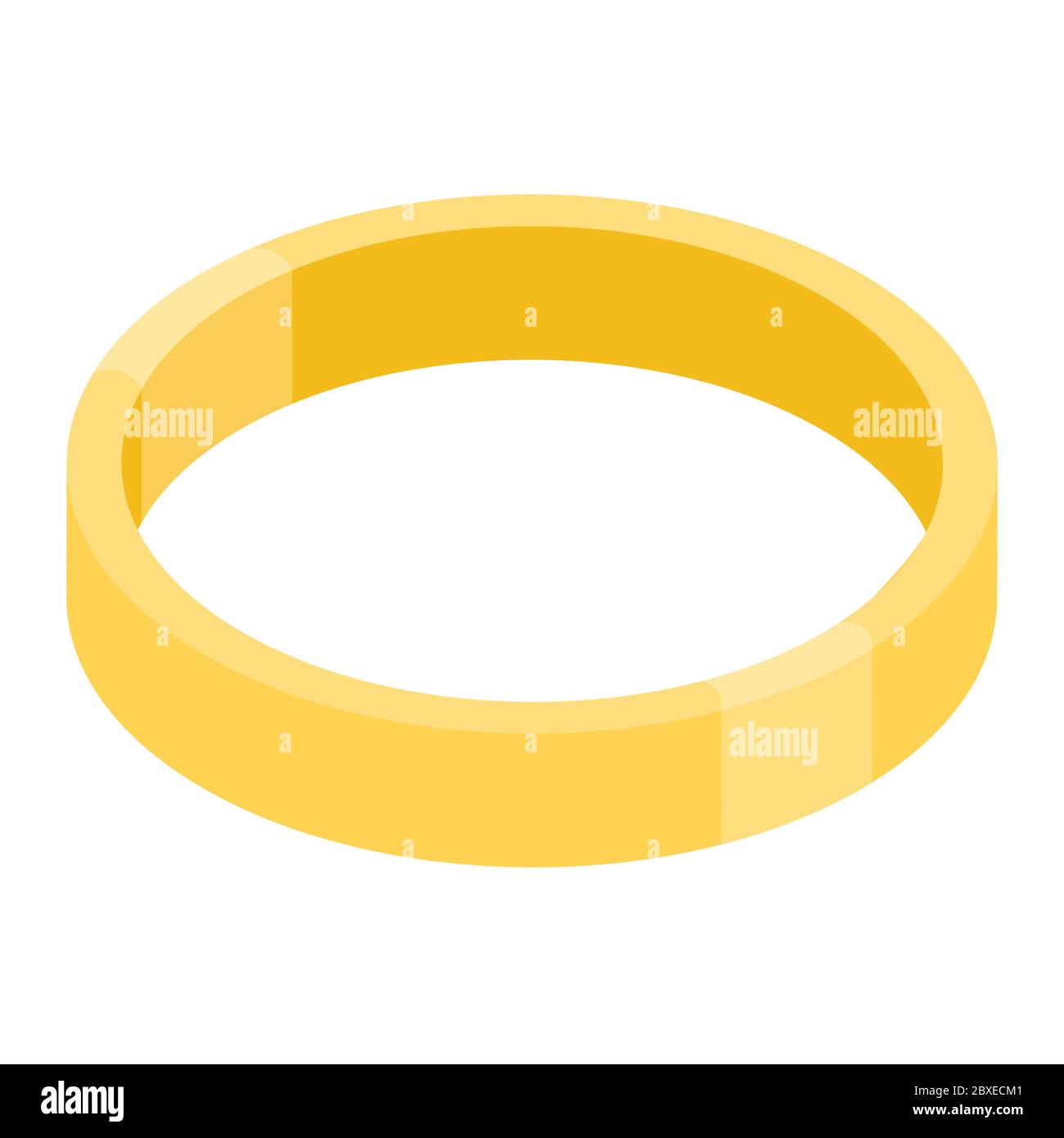 Jewelry gold ring isolated on white background. Isometric view. Vector ...