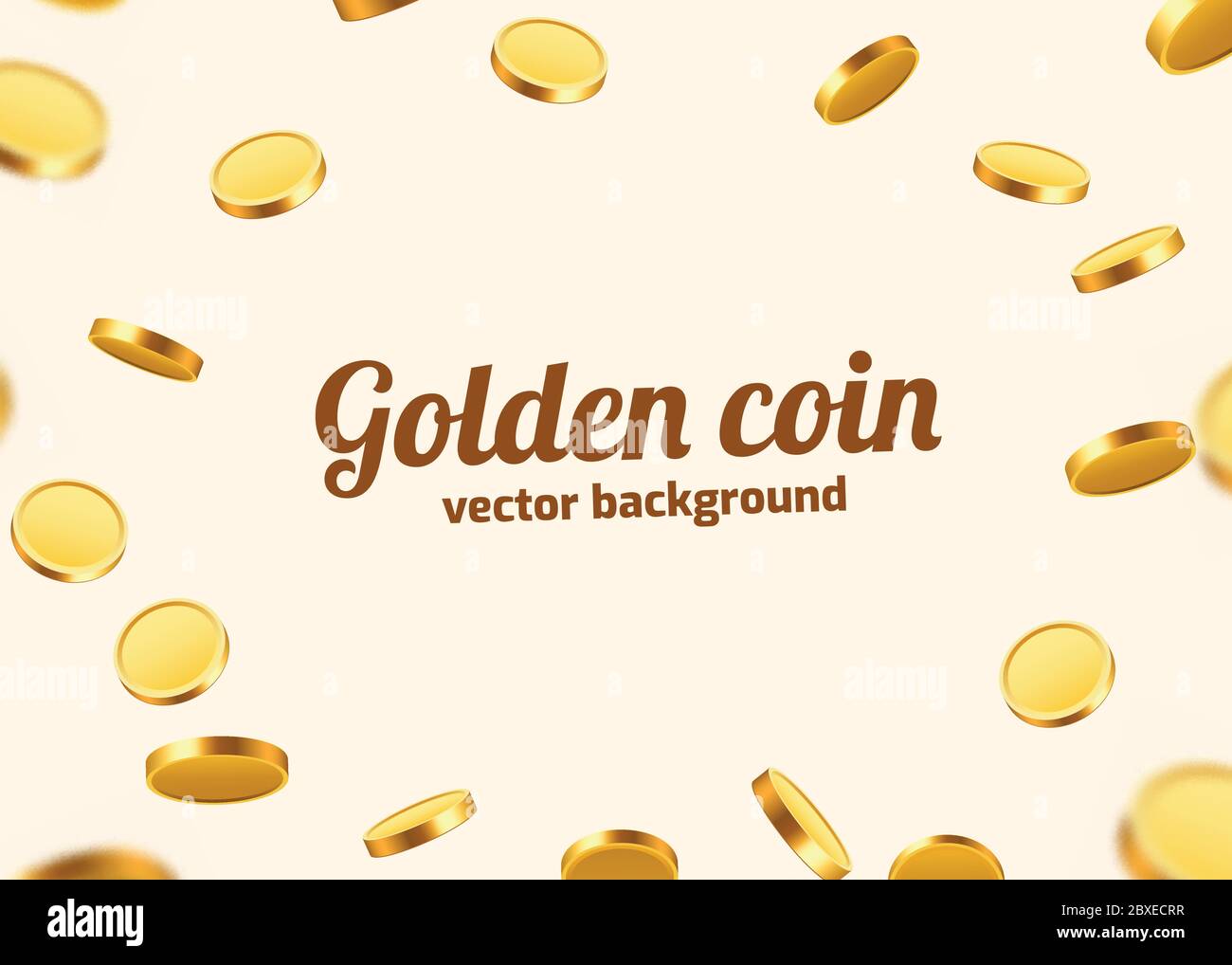 Realistic Gold Coins explosion. Isolated on transparent background ...