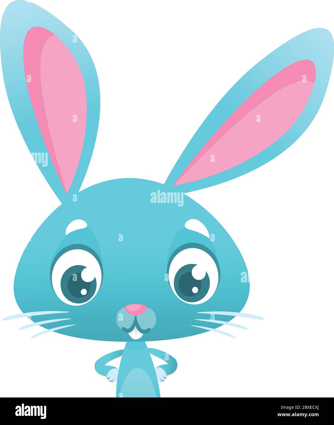 Funny cartoon bunny rabbit illustration Stock Vector Image & Art - Alamy