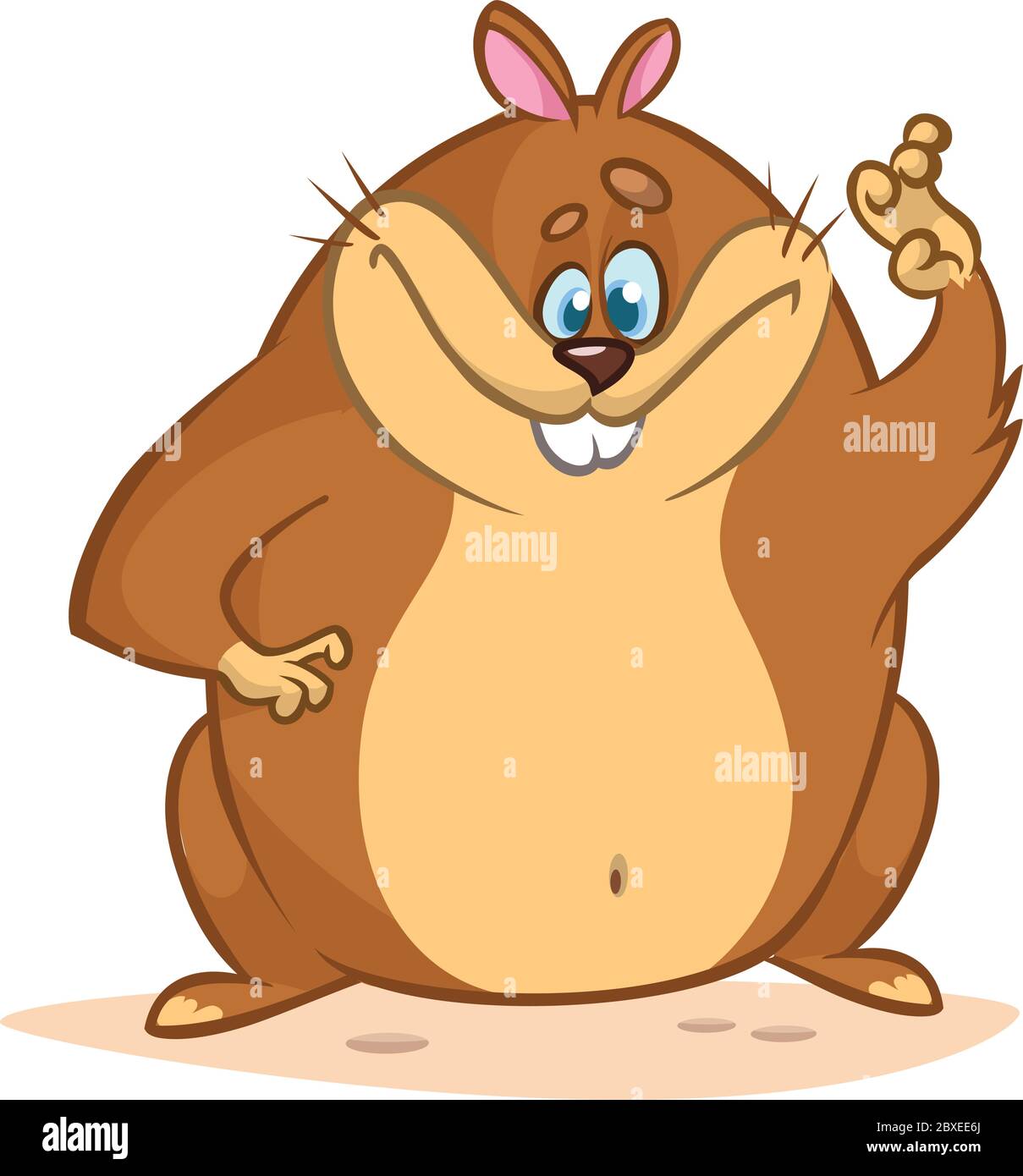Cute groundhog cartoon. Vector illustration for Groundhog Day Stock ...