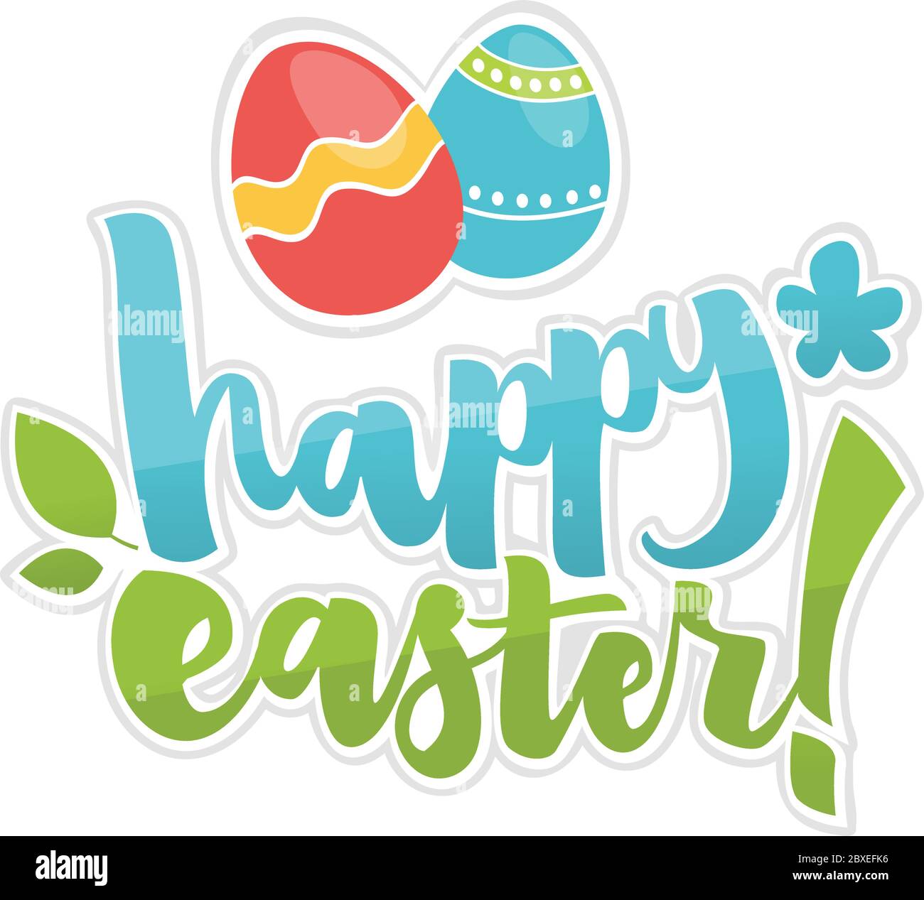 Easter Greetings Typographical Greeting Card. Hand Lettering ...