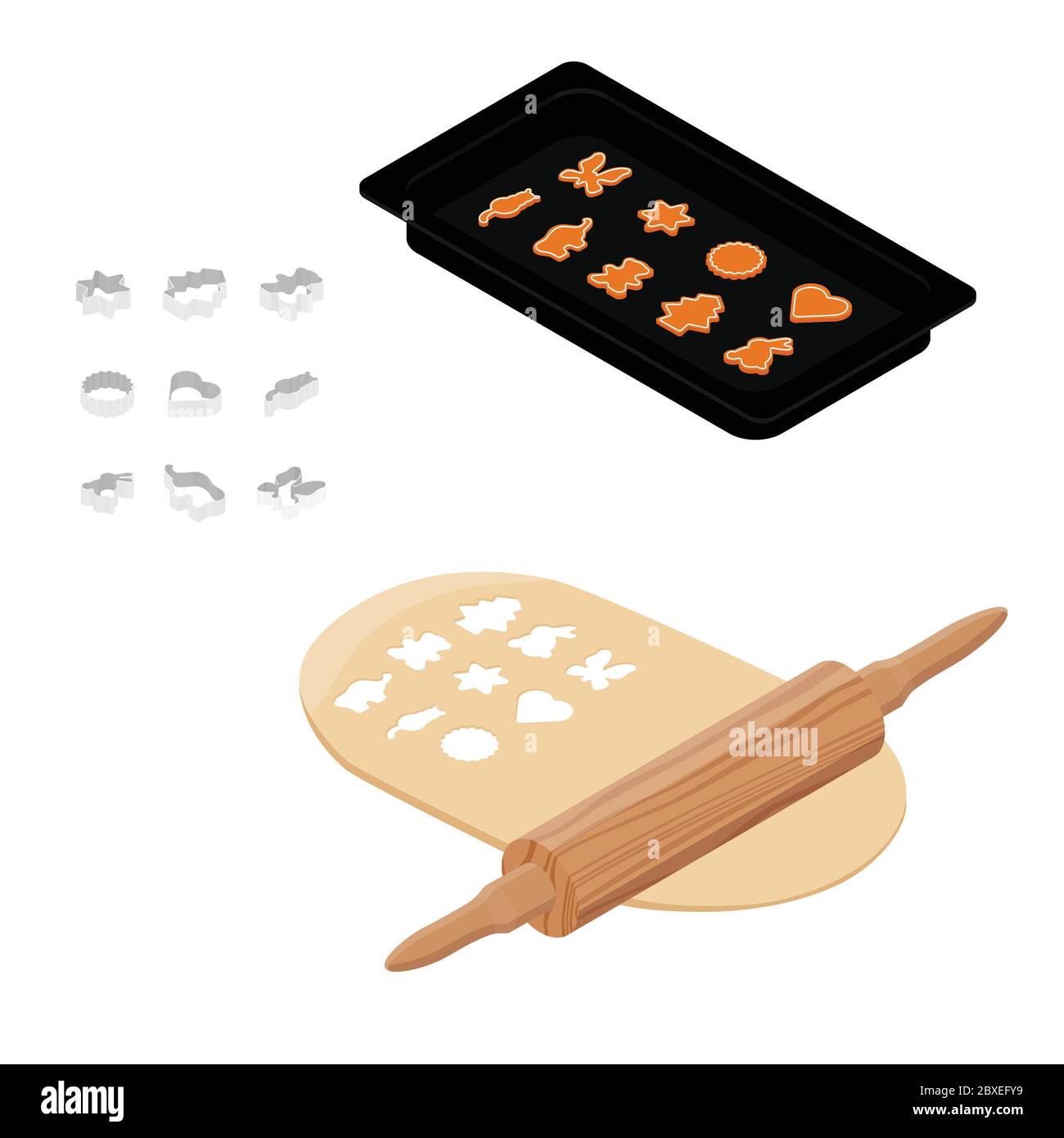 Cookies Tray Cartoon