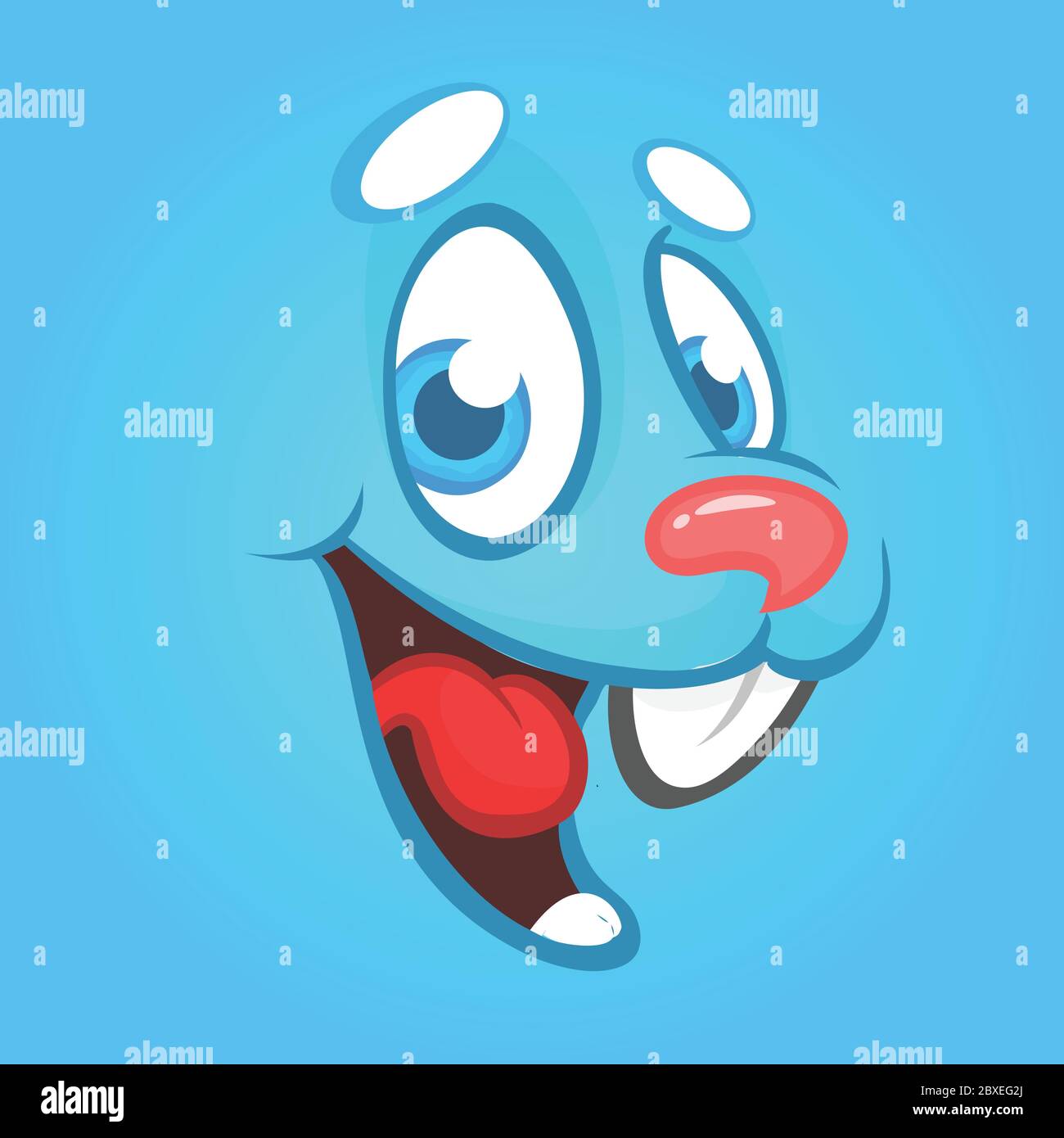 Cartoon Easter rabbit face avatar. Vector illustration Stock Vector ...