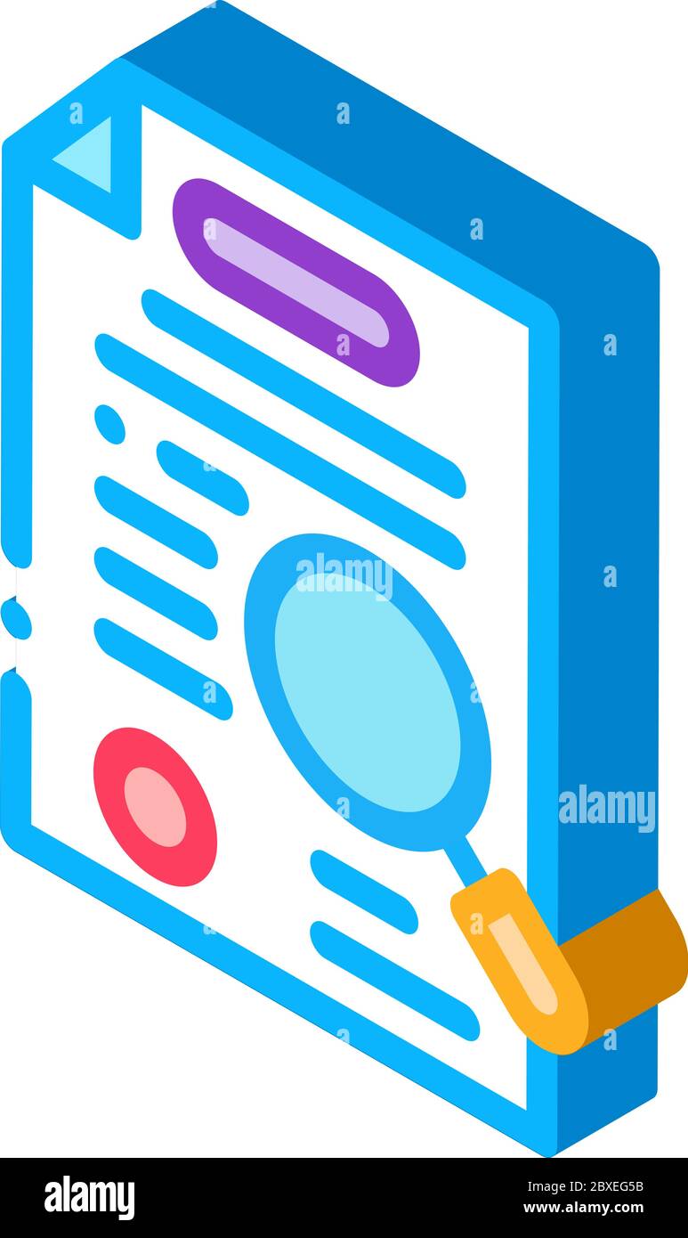 case study isometric icon vector illustration Stock Vector Image & Art ...
