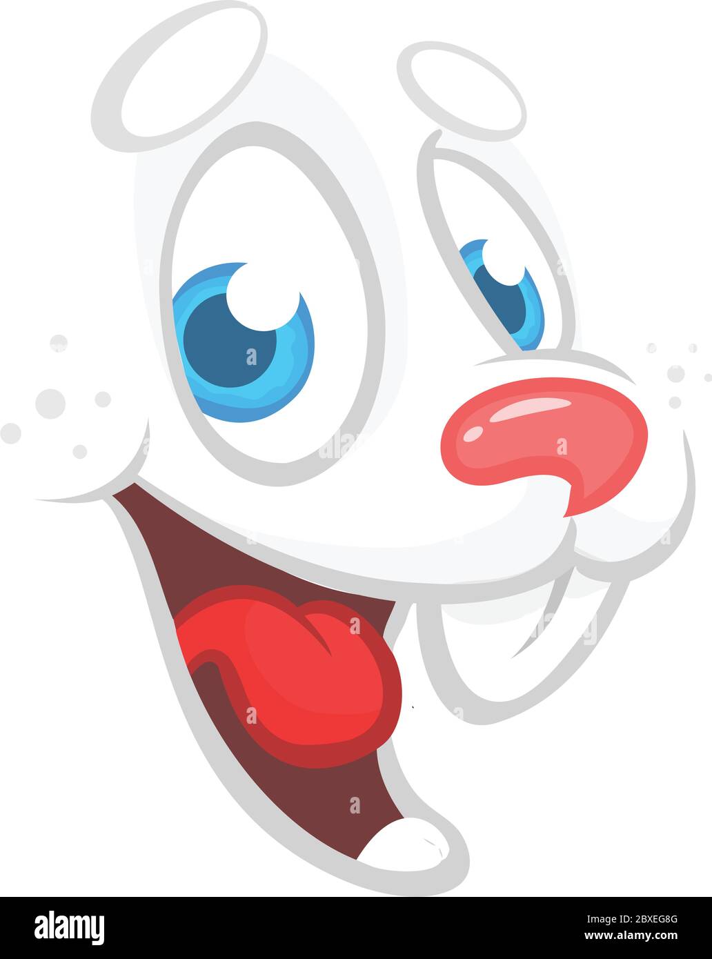 Cartoon Easter rabbit face avatar. Vector illustration Stock Vector ...