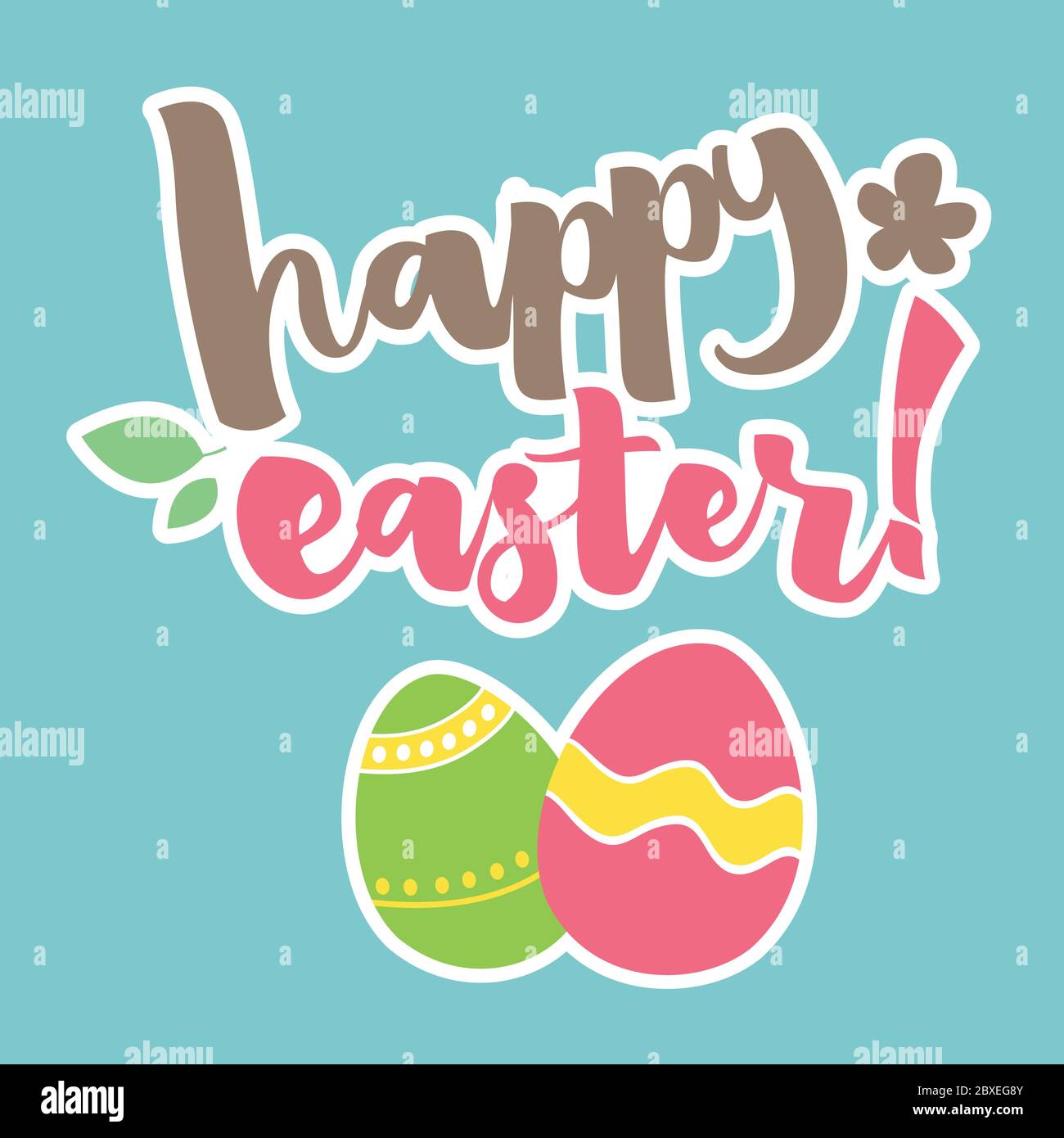 Easter Greetings Typographical Greeting Card. Hand Lettering ...