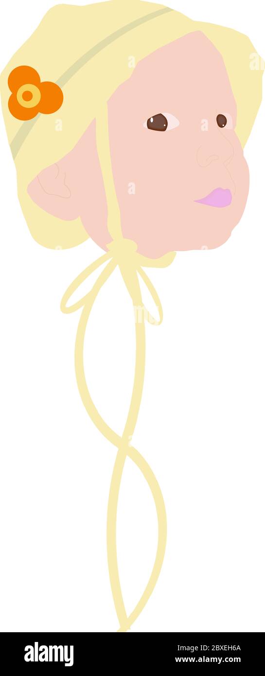 Baby bonnet illustration hi-res stock photography and images - Alamy