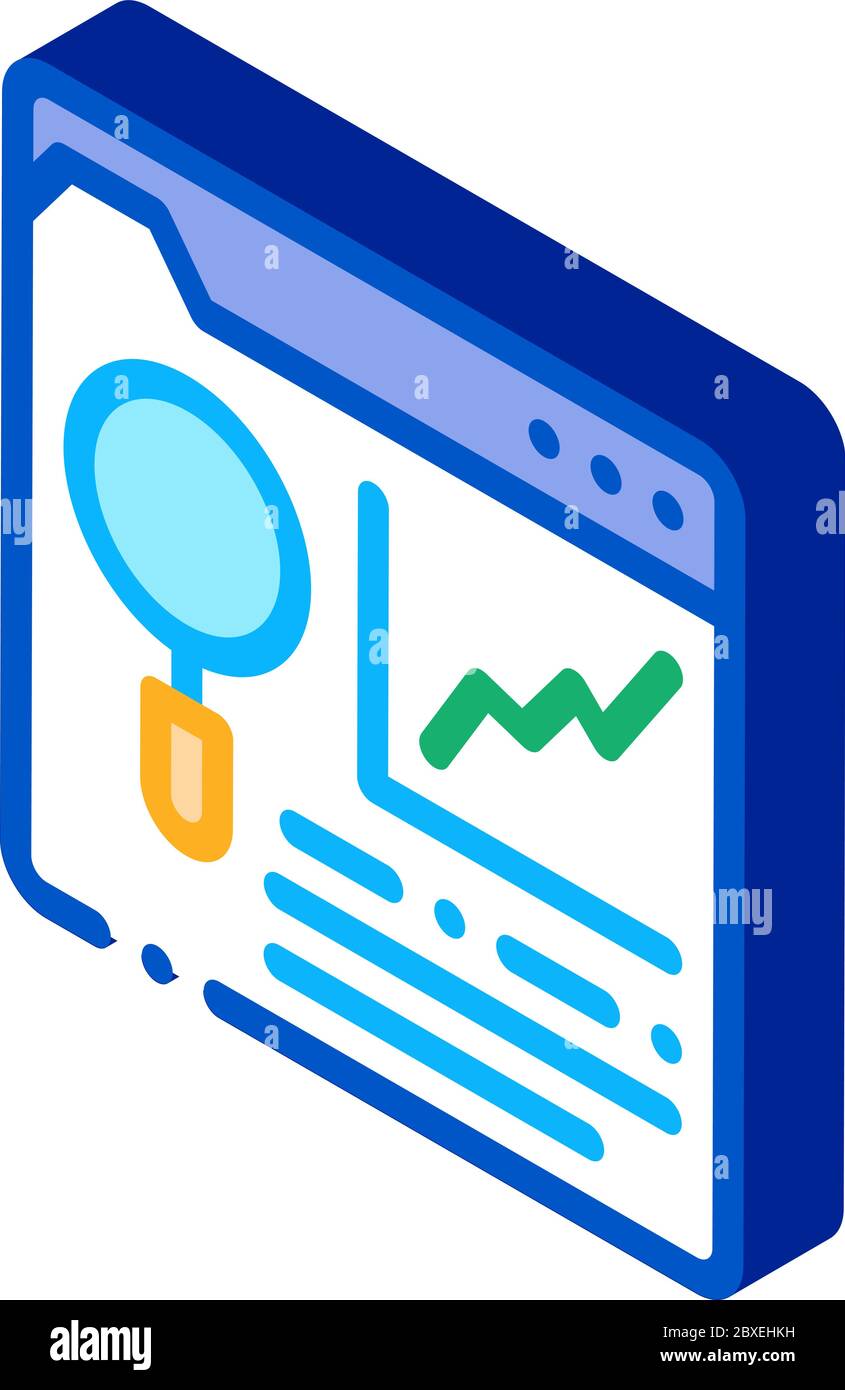research information folder isometric icon vector illustration Stock ...