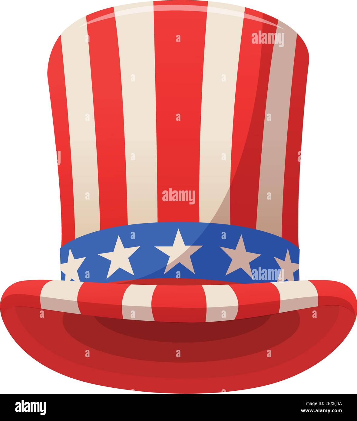 Uncle Sam top hat icon. Cartoon illustration for American Independence ...