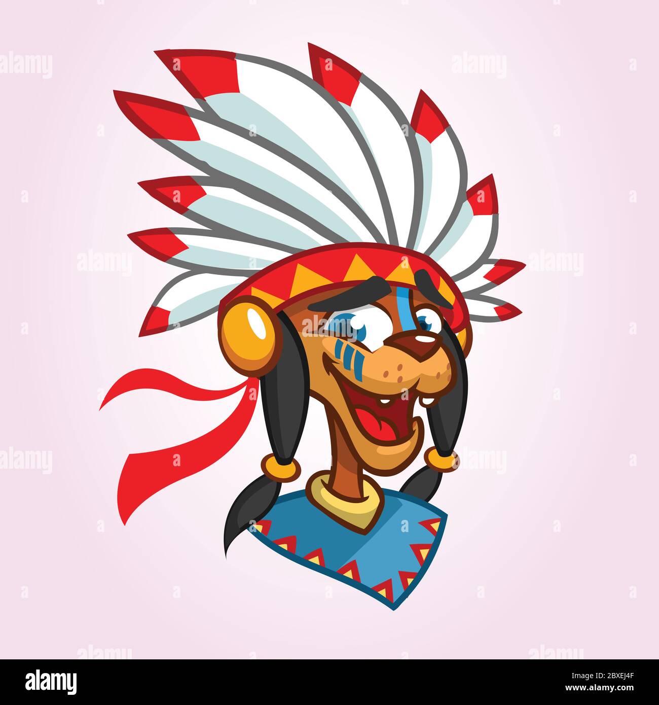 Cartoon Native American Chief