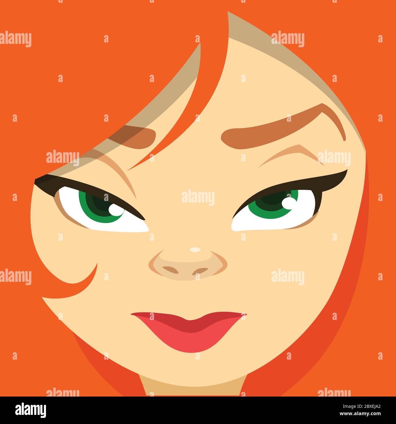 Cartoon young women face. Vector illustration Stock Vector Image & Art ...