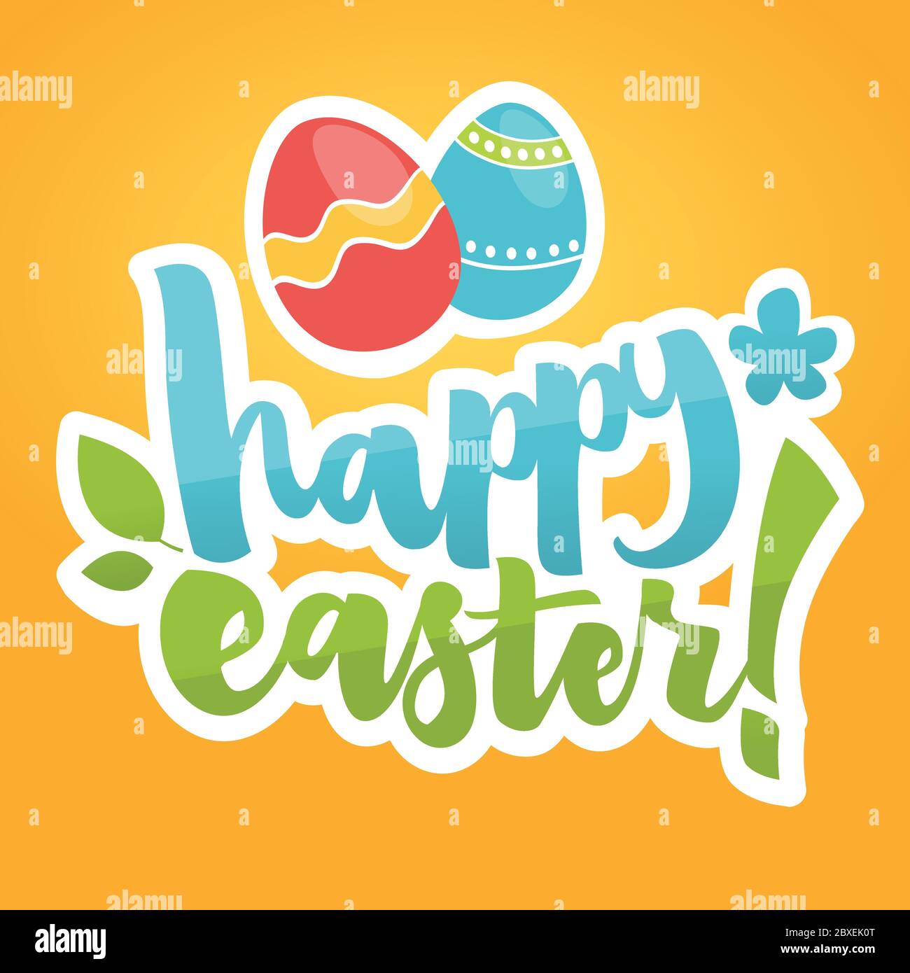 Easter card illustration. Hand Lettering, Calligraphy Vector Stock ...