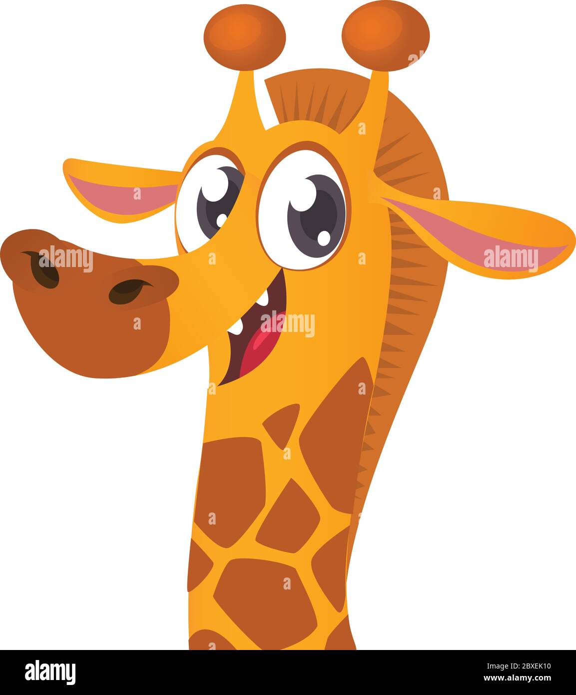Cartoon giraffe. Vector giraffe illustration Stock Vector Image & Art ...