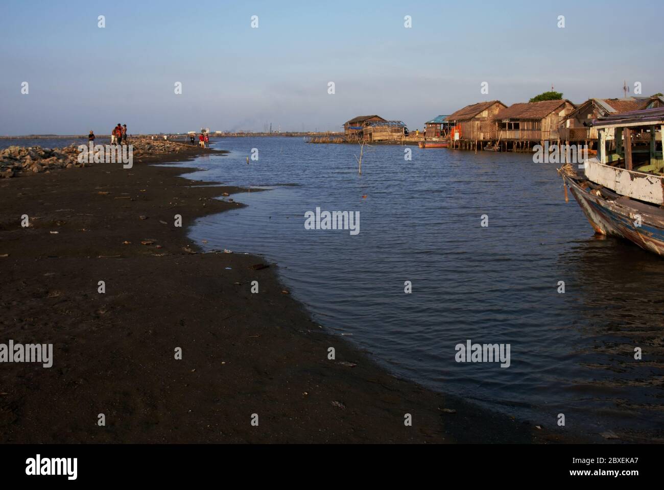 View of Marunda fishing village in North Jakarta, Jakarta, Indonesia ...