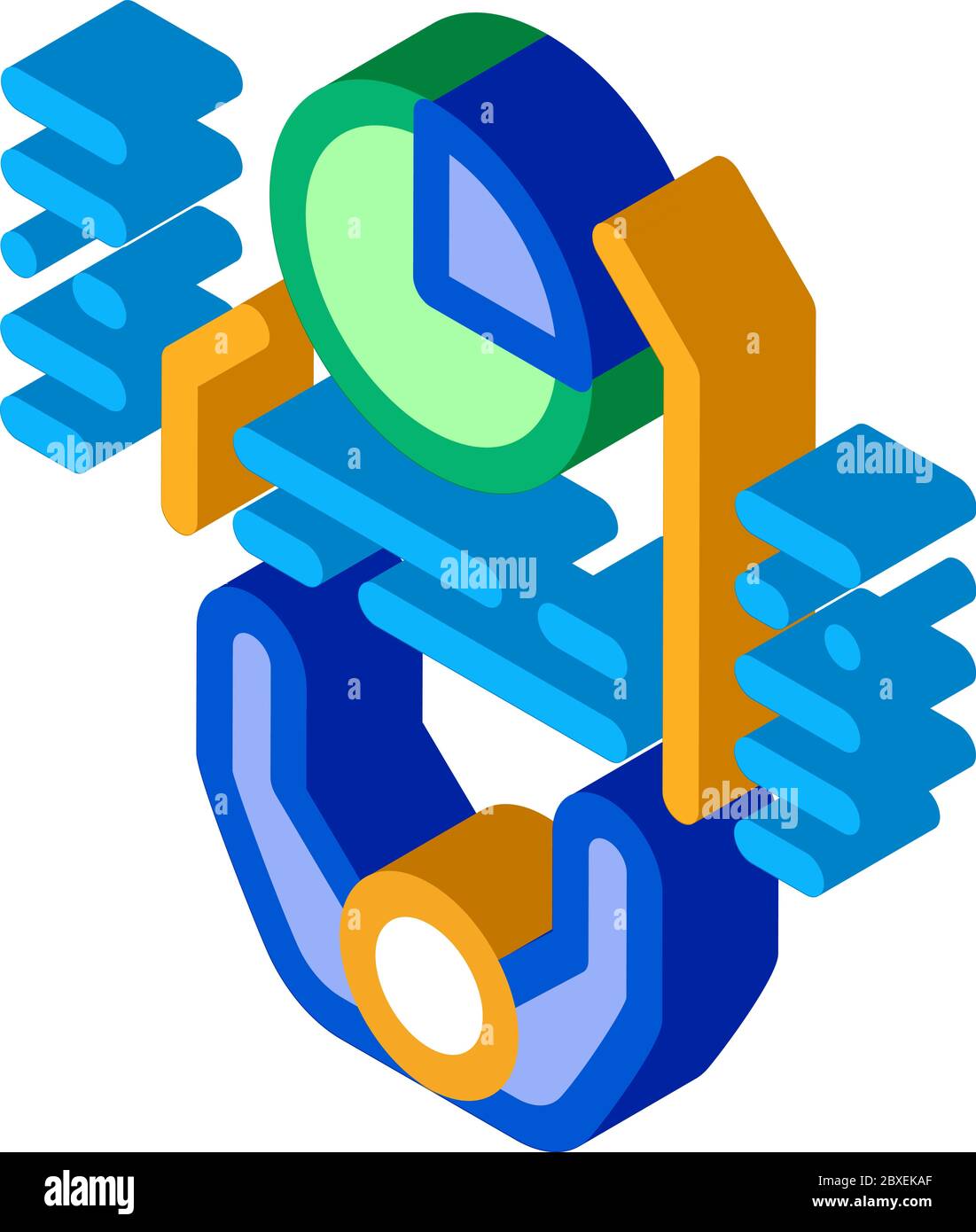 human pie chart isometric icon vector illustration Stock Vector Image ...