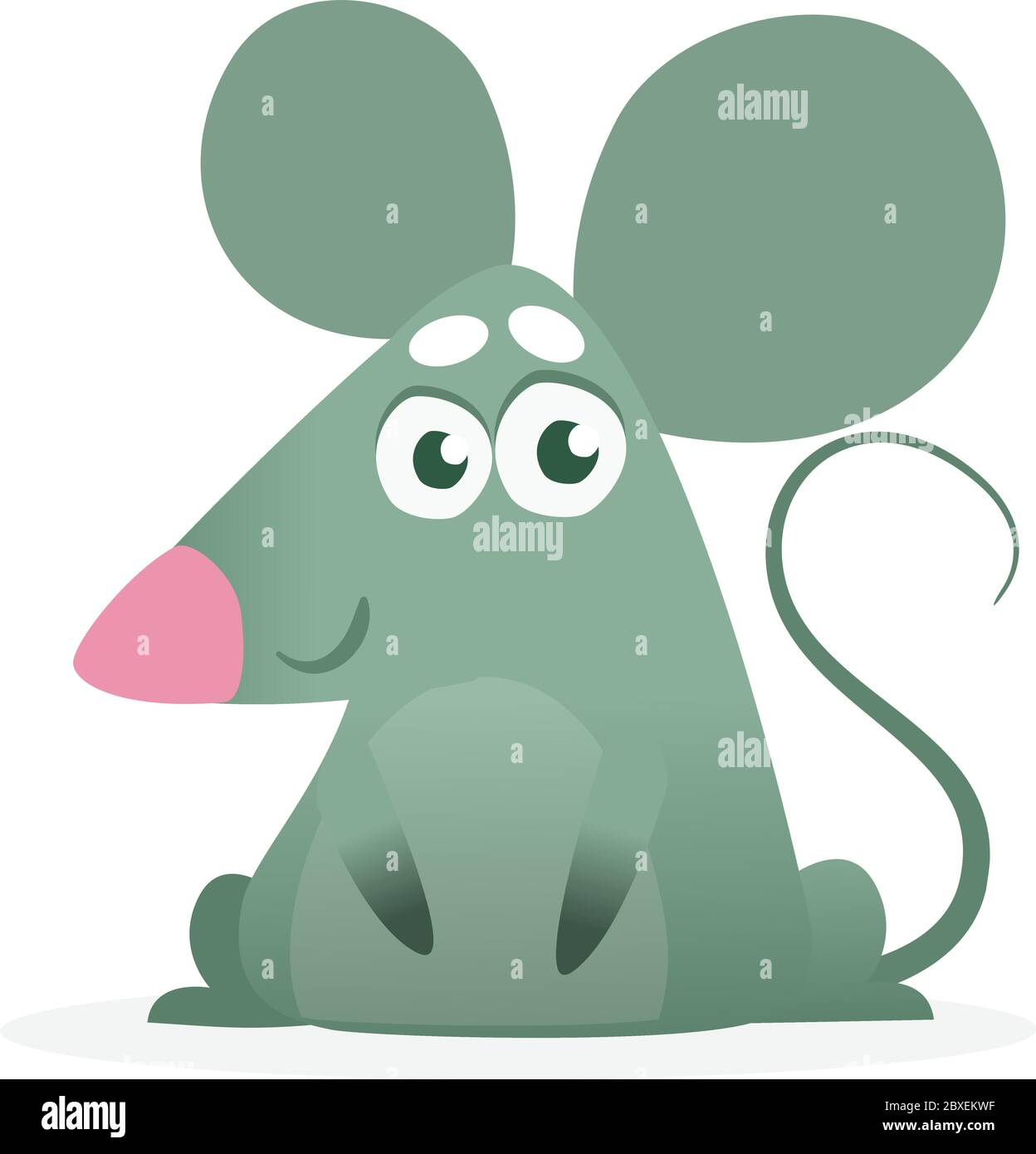 Funny cartoon mouse. Vector illustration isolated Stock Vector Image ...