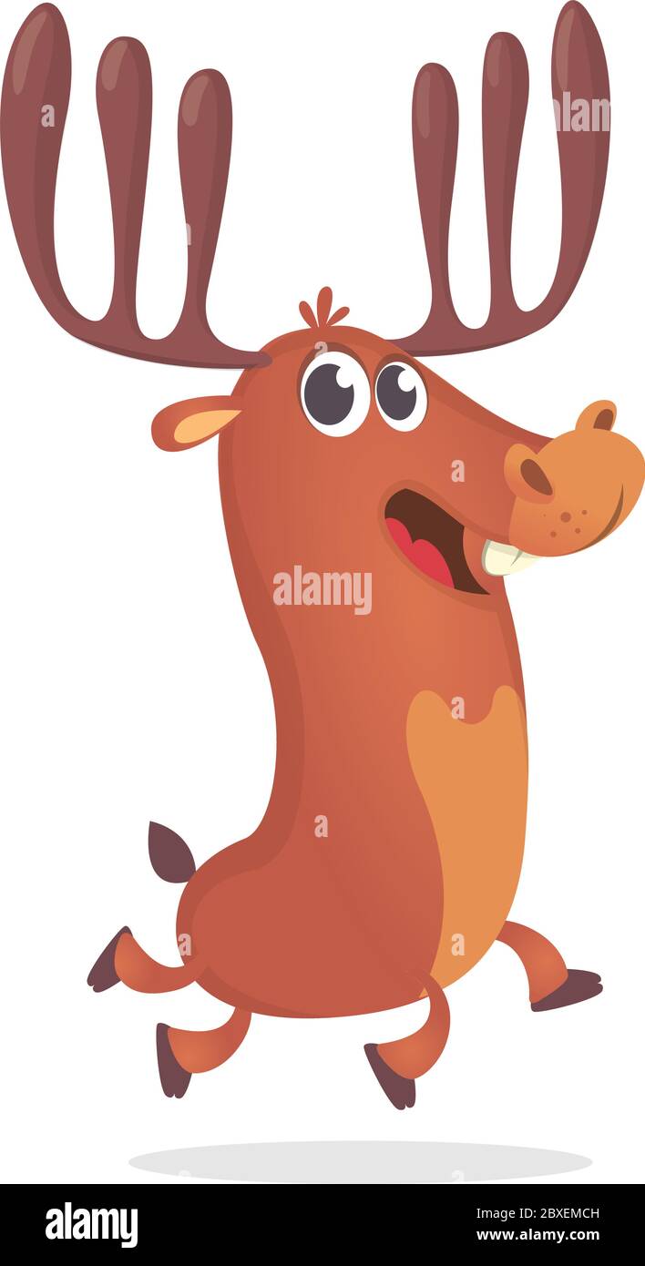 Cartoon Moose Character Vector Illustration Stock Vector Image & Art ...