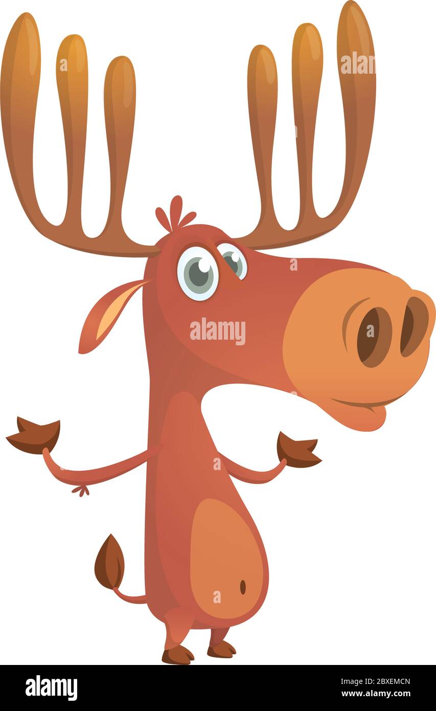 Cartoon smiling moose hi-res stock photography and images - Alamy