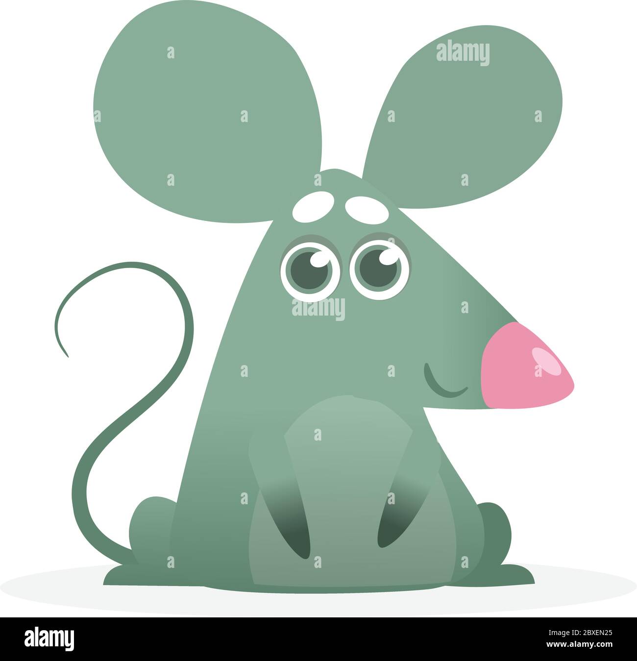 Happy cartoon mouse talking. Vector illustration isolated Stock Vector ...