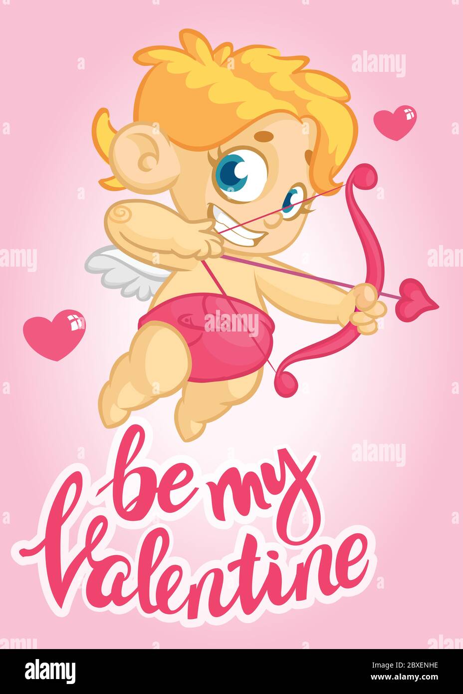 Cartoon cupid. St Valentine's vector postcard Stock Vector Image & Art ...