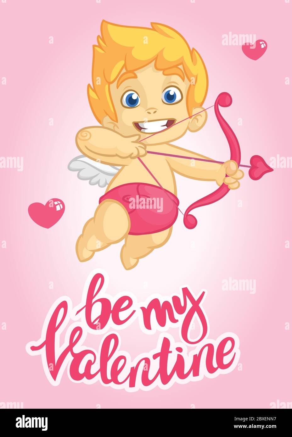 Cartoon cupid. St Valentine's vector postcard Stock Vector Image & Art ...