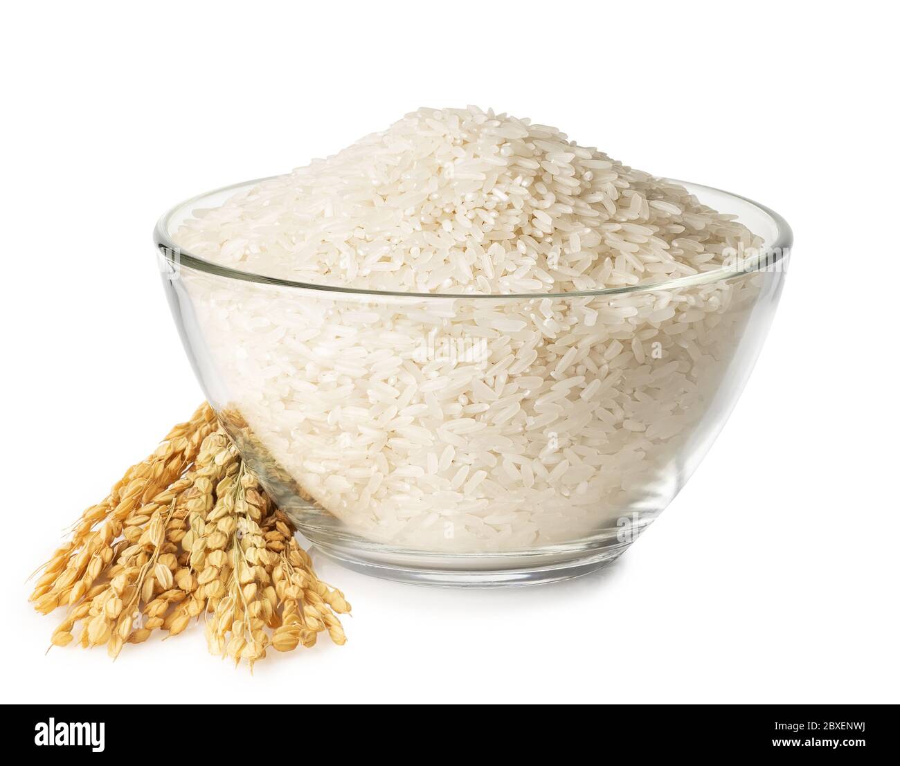 rice in glass bowl Stock Photo - Alamy
