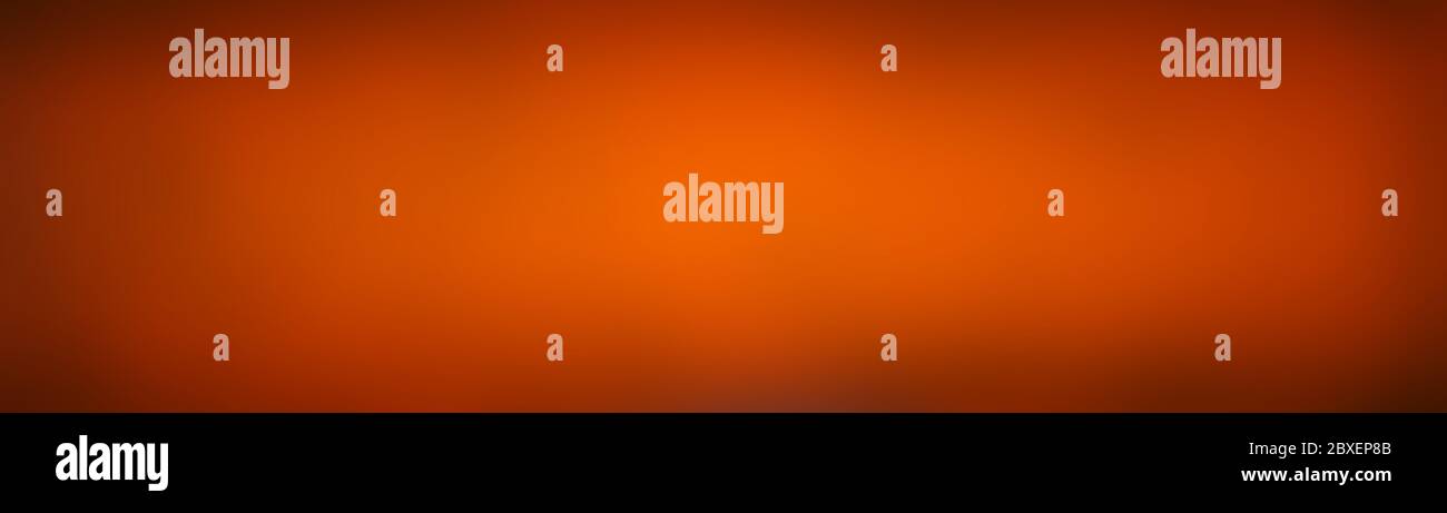 Blurred orange copper background design with black vignette border and ...