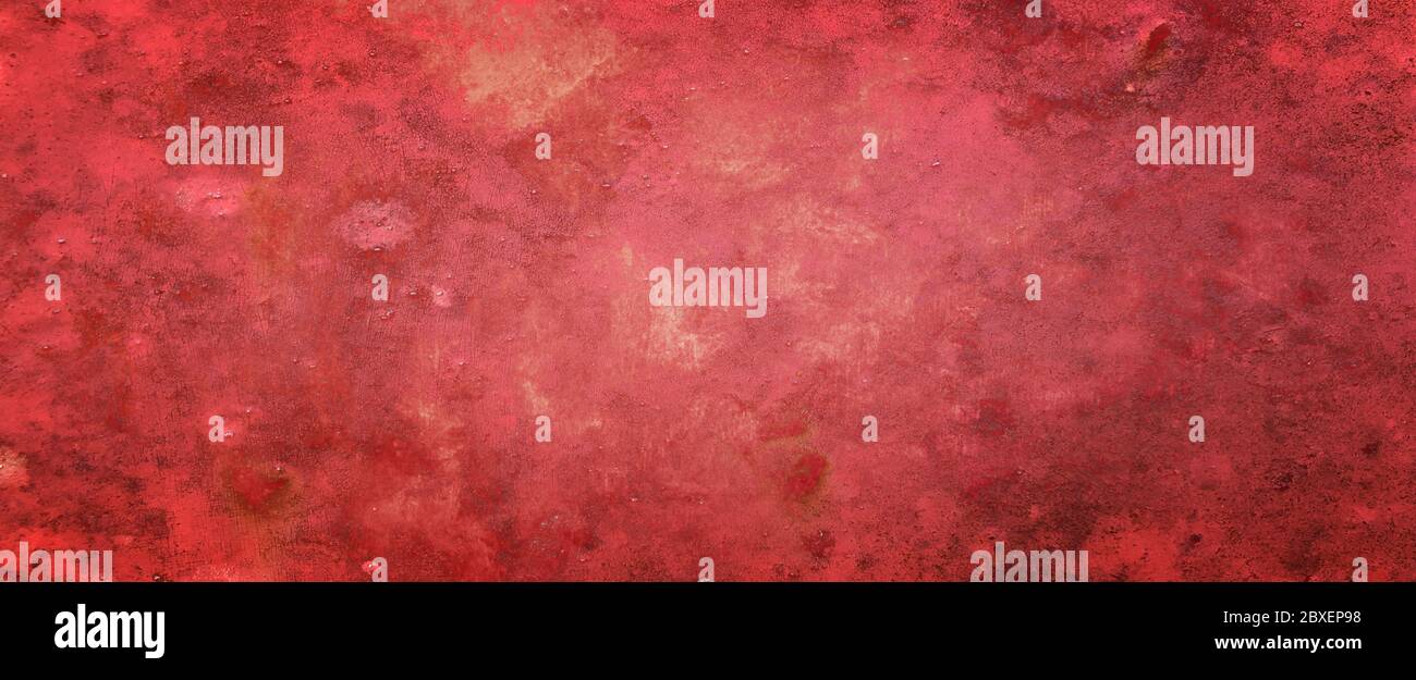 Grungy old red background with vintage grunge rock stone and peeling ...