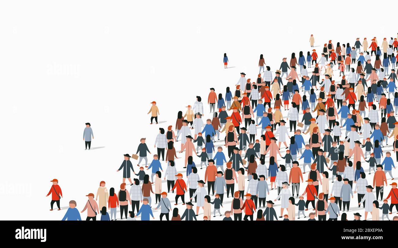 Large group of people on white background. People communication concept ...