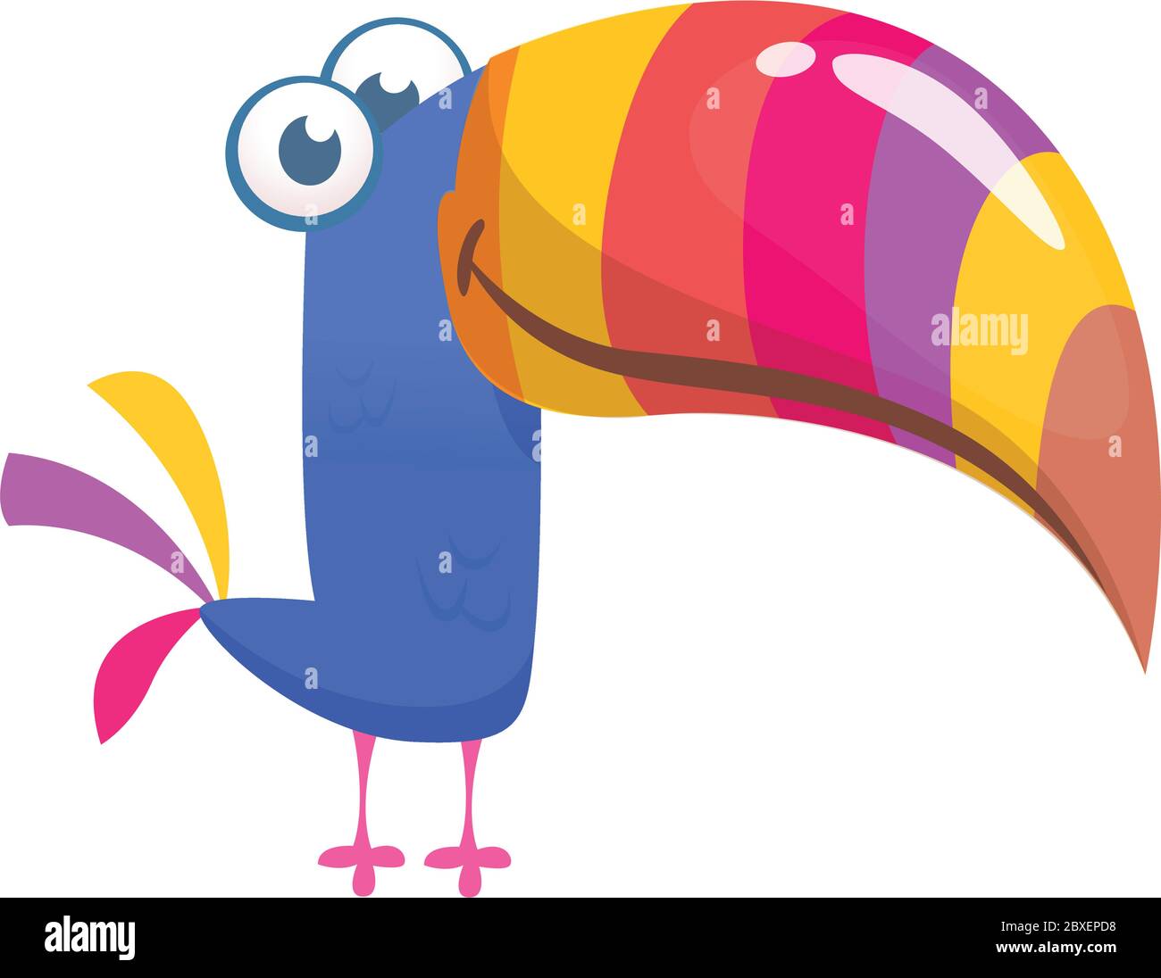 Toucan bird cartoon. Vector illustration of happy tukan isolated Stock ...