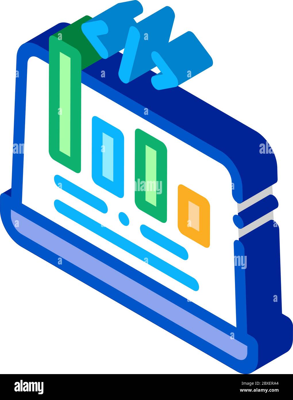 bar chart isometric icon vector illustration Stock Vector Image & Art ...