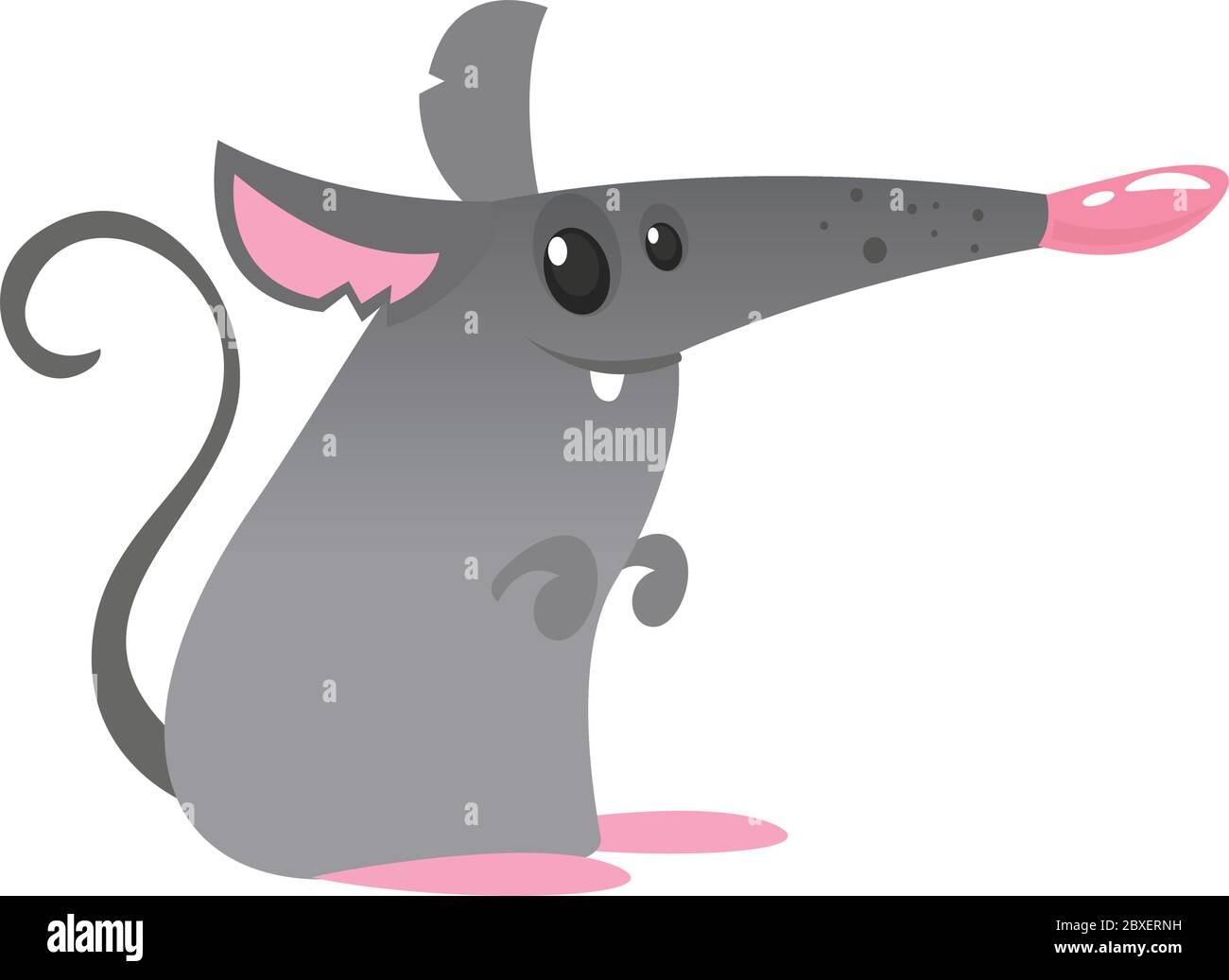 Funny cartoon mouse. Vector illustration isolated Stock Vector Image ...
