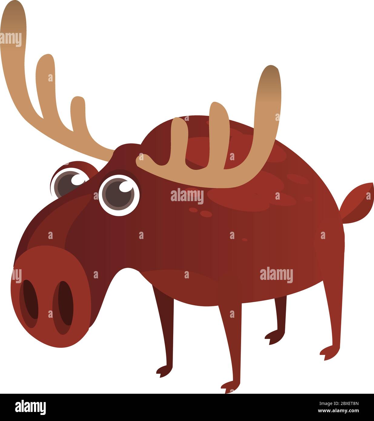 Cartoon Smiling Moose High Resolution Stock Photography and Images - Alamy