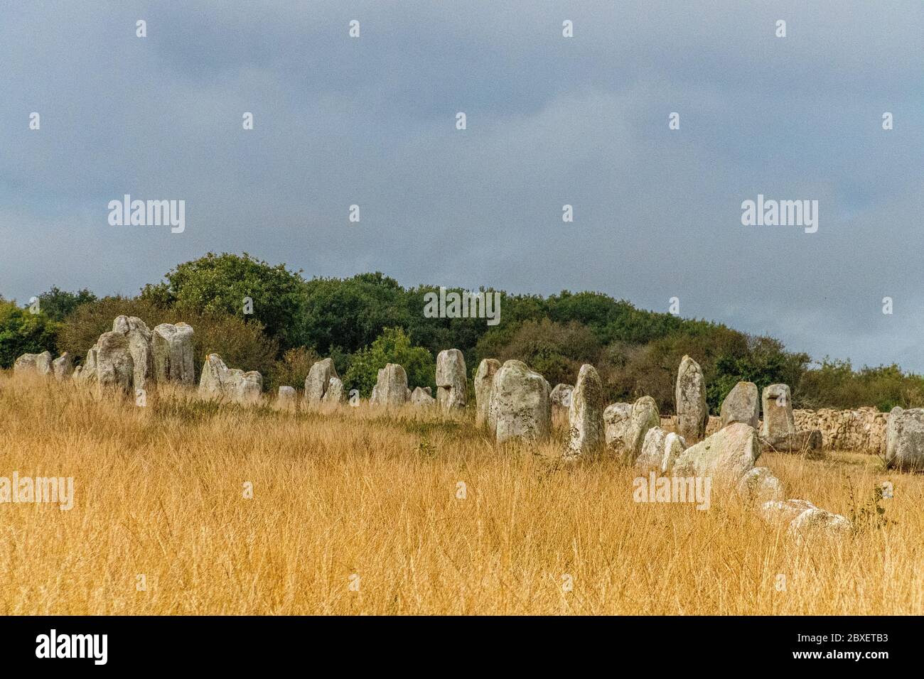 Alignments of Carnac, Menhir de Carnac in the Brittany region. France ...