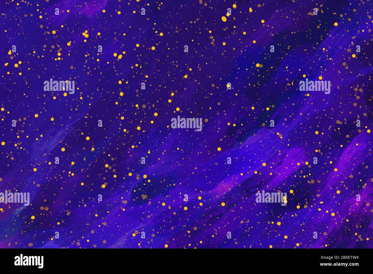 Blue and purple marbled background with gold paint spatter pattern ...