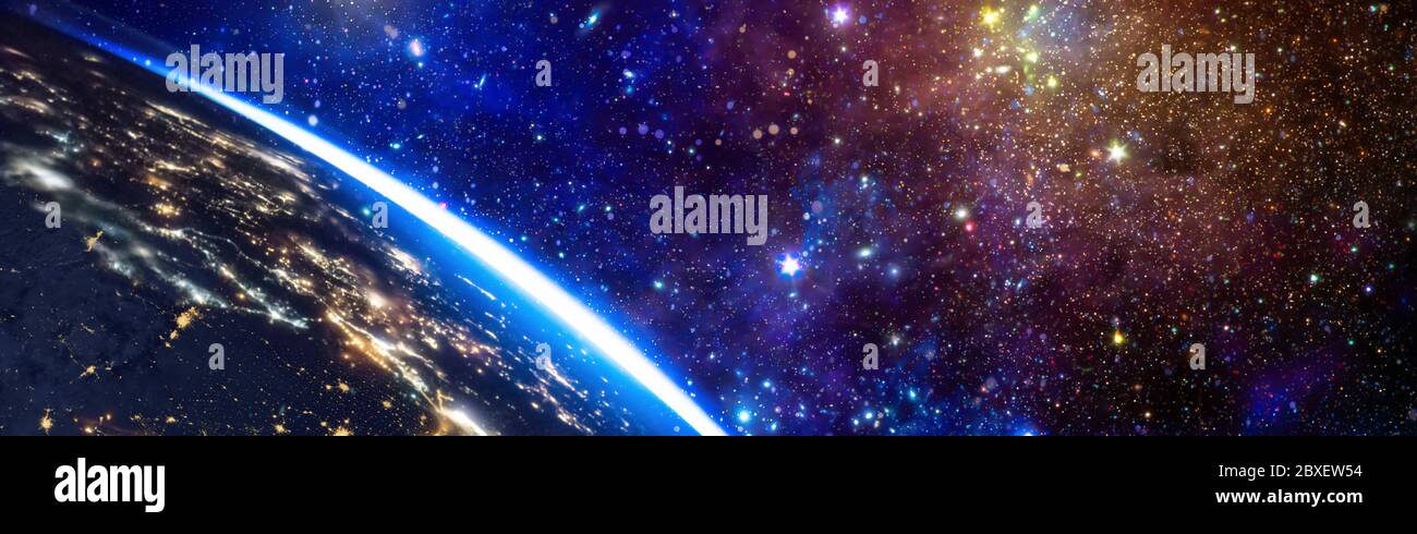 The panorama Earth from space. Beautiful planet earth. Earth planet ...