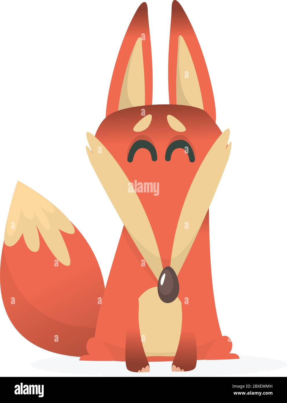 Cartoon fox character. Vector illustration of fox isolated Stock Vector ...