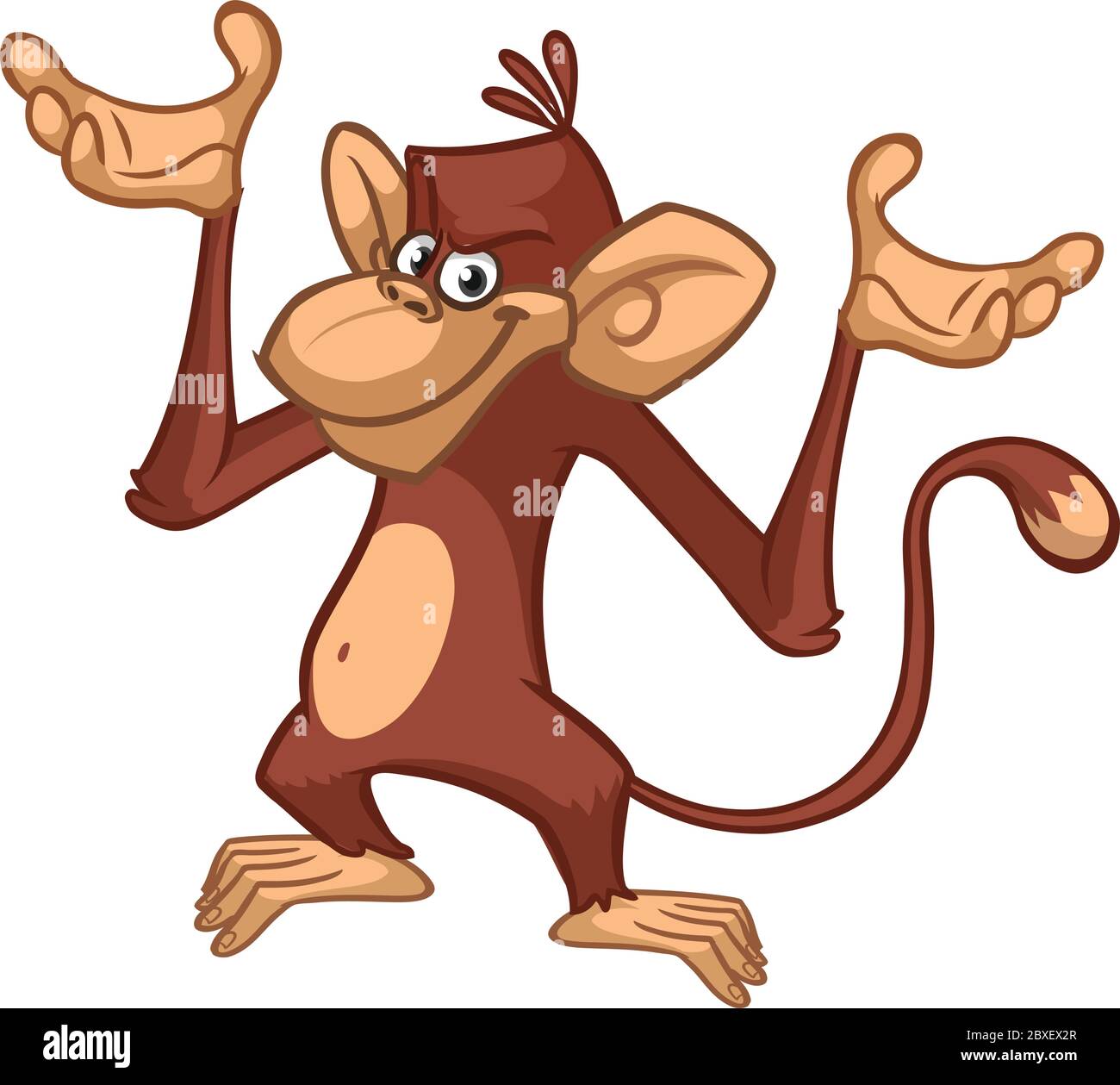 Cartoon chimpanzee monkey. Vector illustration Stock Vector Image & Art ...