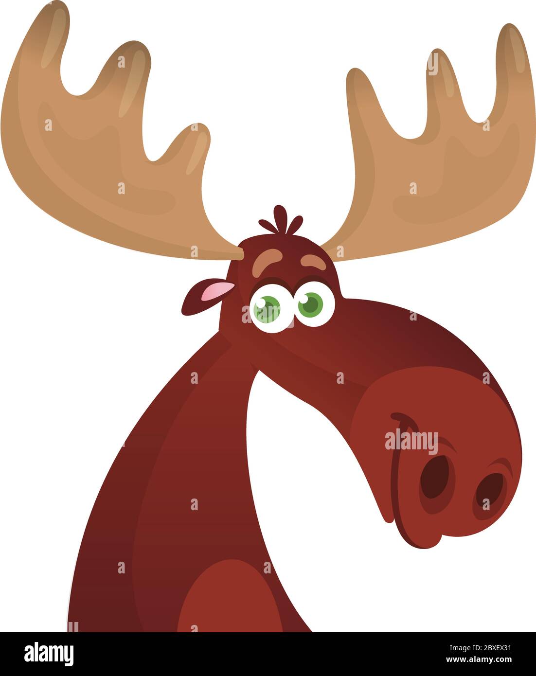 Cool carton moose. Vector illustration isolated Stock Vector Image ...