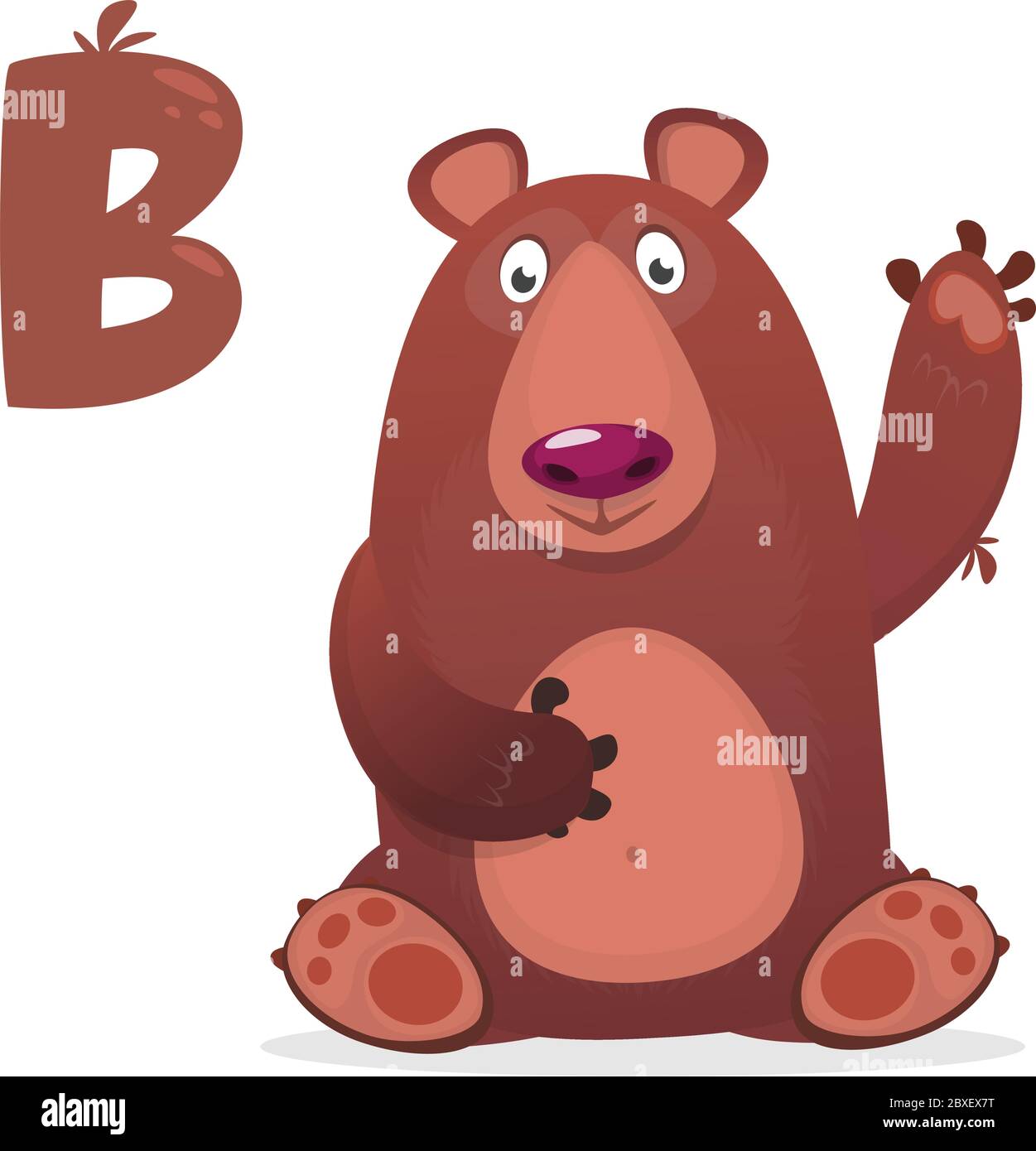 Illustrator of Letter 'B is for bear'. B for bear. Animal Alphabet ...