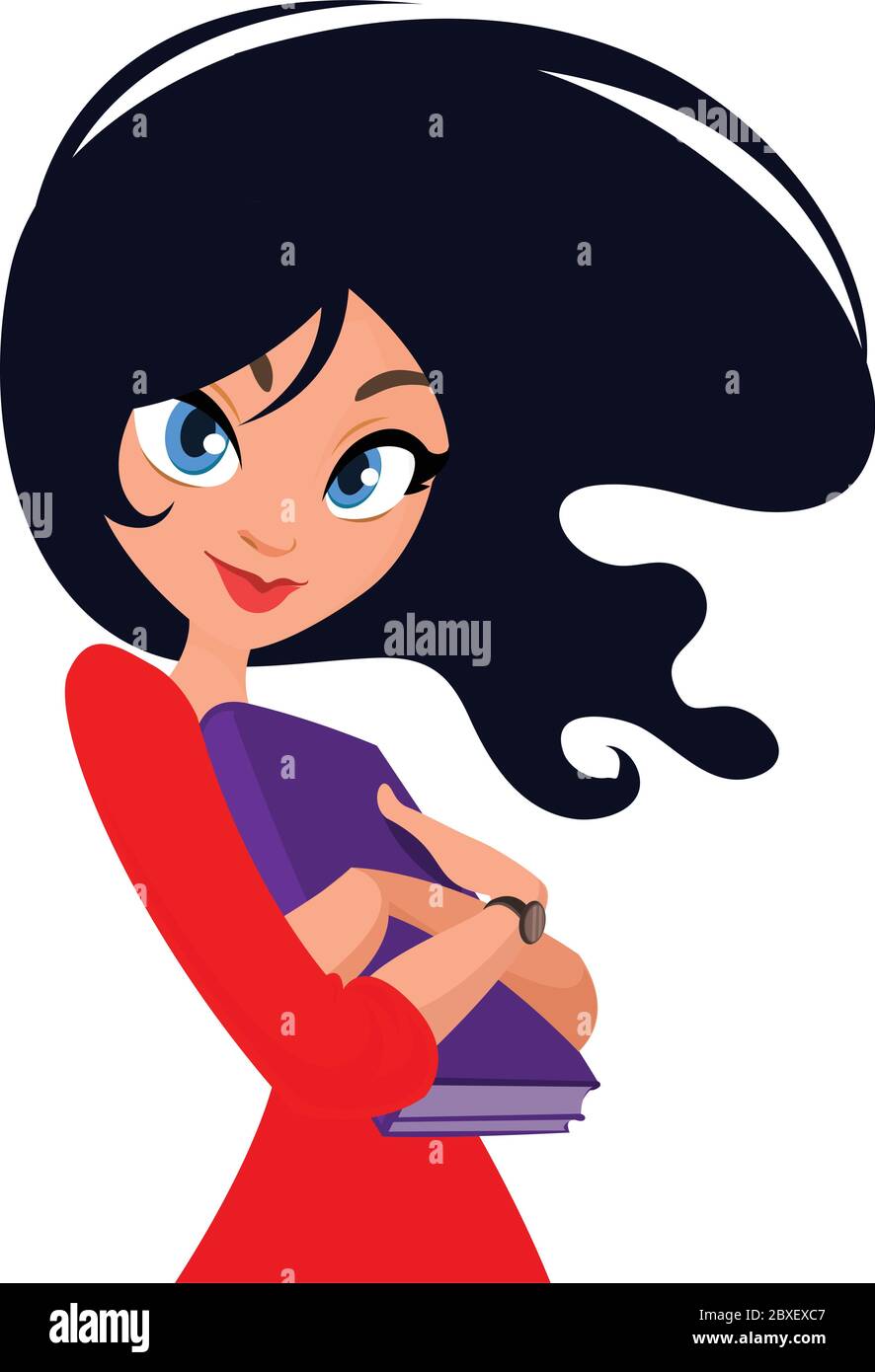 Vector illustration of young woman. Easy-edit layered vector EPS10 file ...
