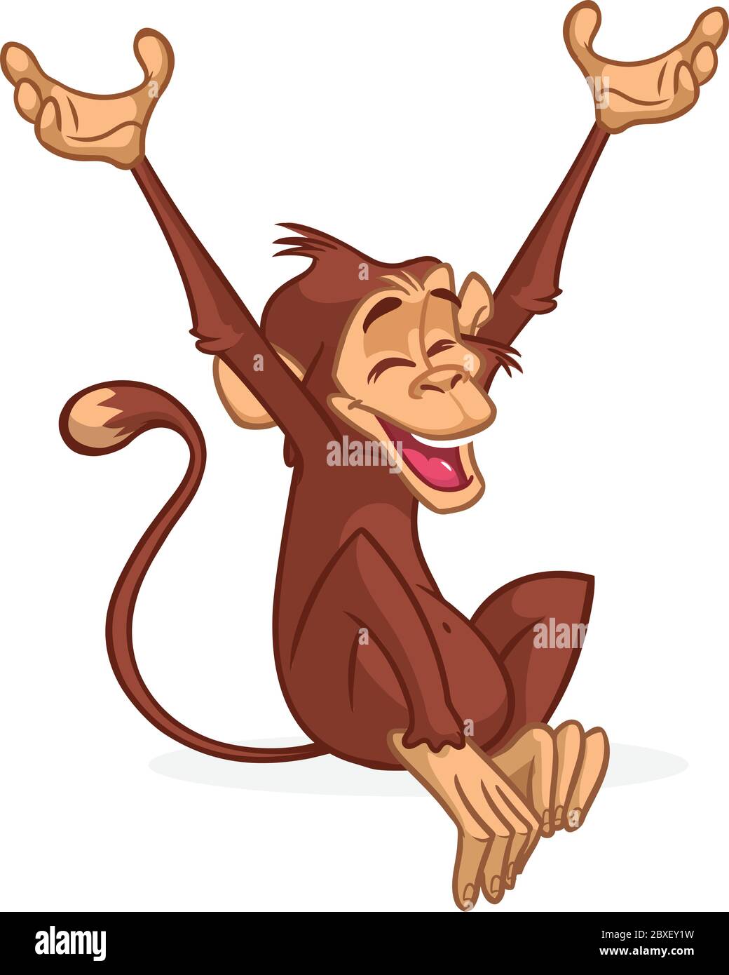 Cartoon funny monkey laughing hi-res stock photography and images - Alamy