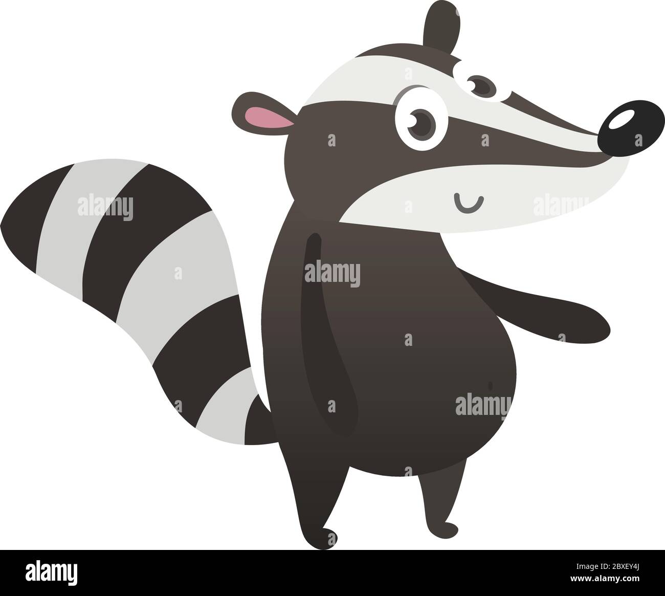 Cute cartoon badger illustrated. Vector badger icon flat design Stock ...