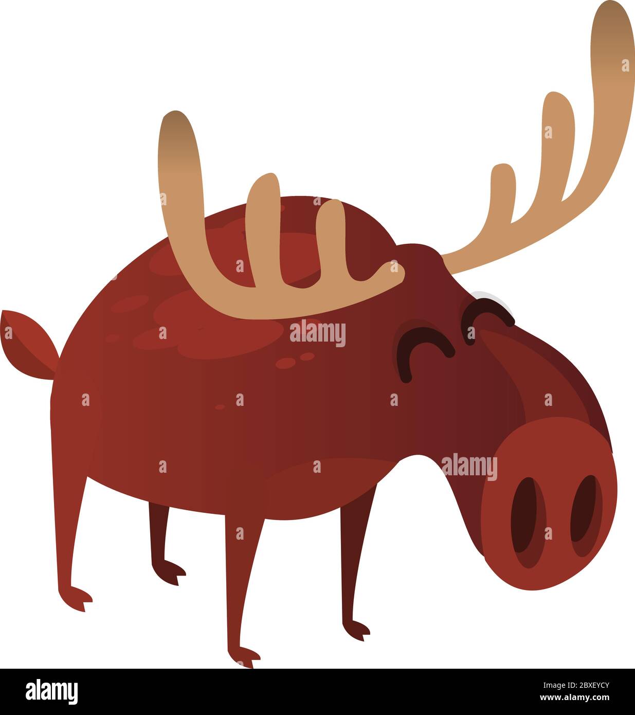 Cartoon smiling moose hi-res stock photography and images - Alamy